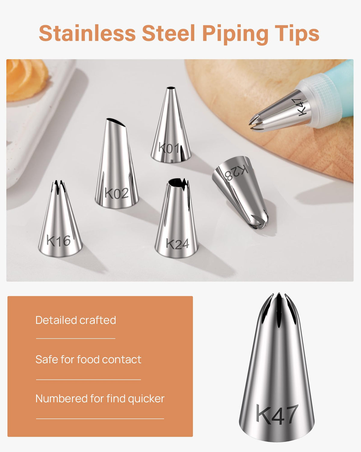 Kootek 90Pcs Piping Bags and Tips Set, Cake Decorating Supplies Kit wi