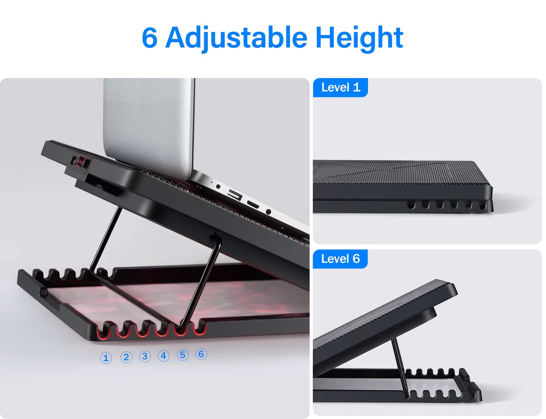 Kootek Laptop Cooling Pad 12"-17" Cooler Pad Chill Mat 5 Quiet Fans