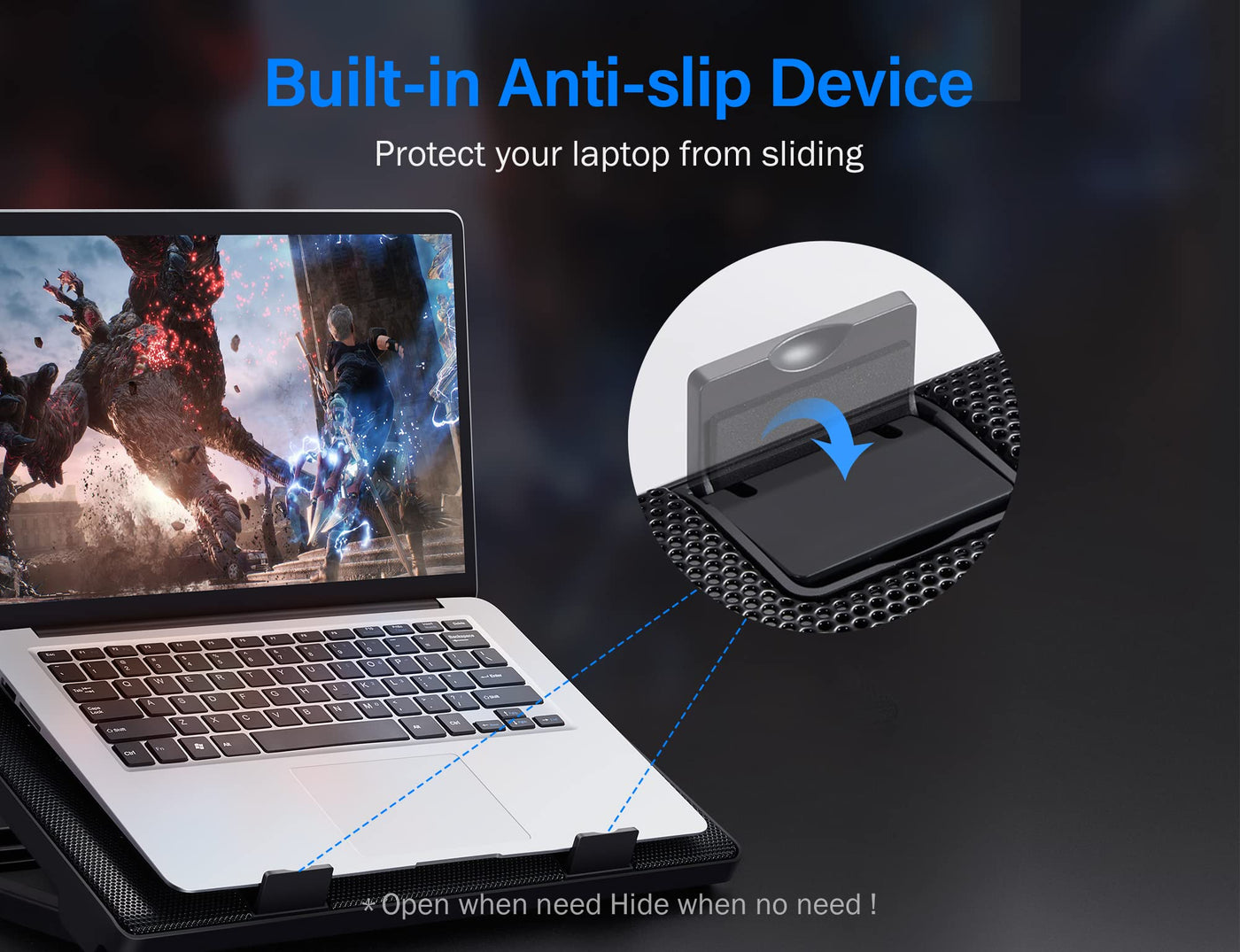 Kootek Laptop Cooling Pad 12"-17" Cooler Pad Chill Mat 5 Quiet Fans