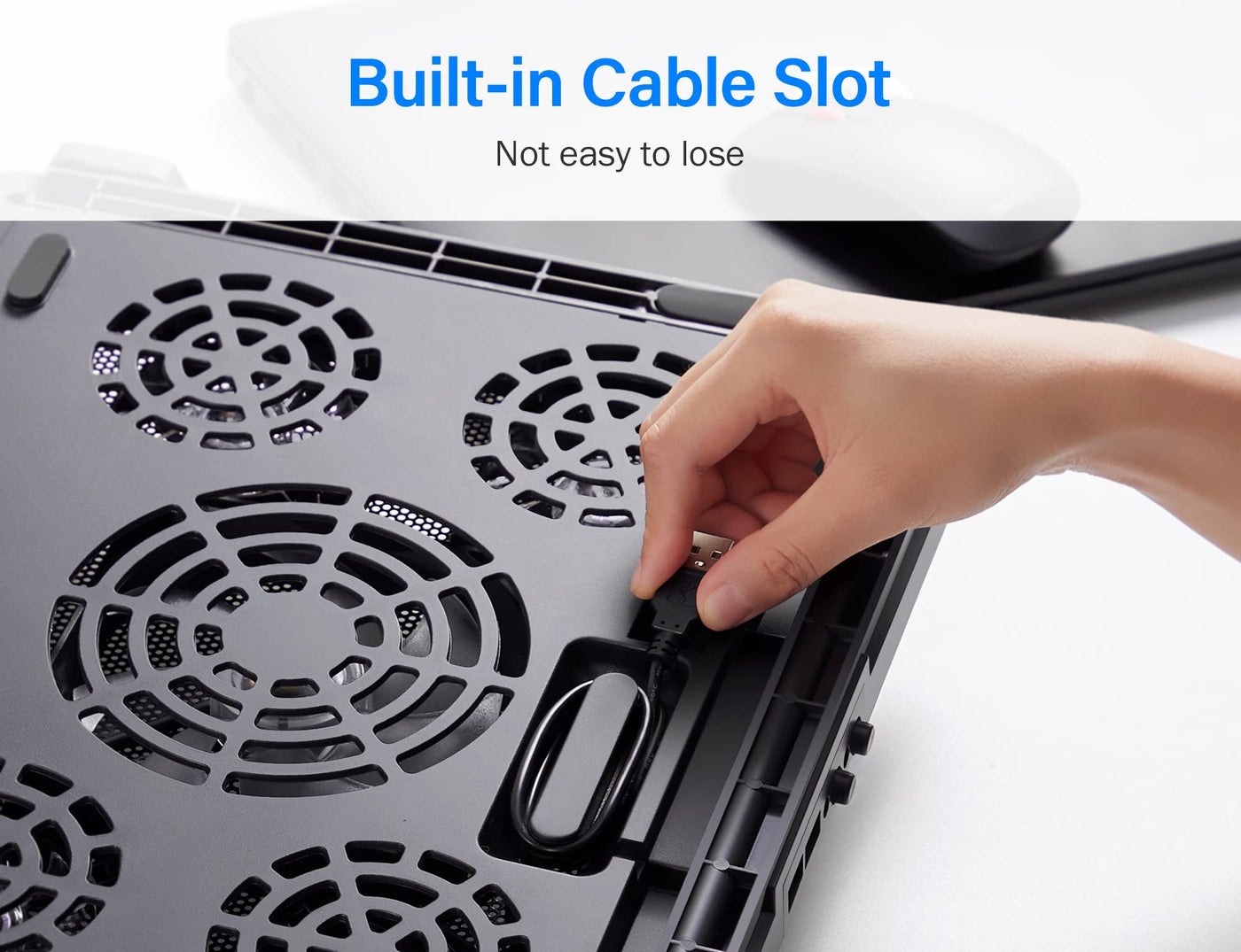 Kootek Laptop Cooling Pad 12"-17" Cooler Pad Chill Mat 5 Quiet Fans