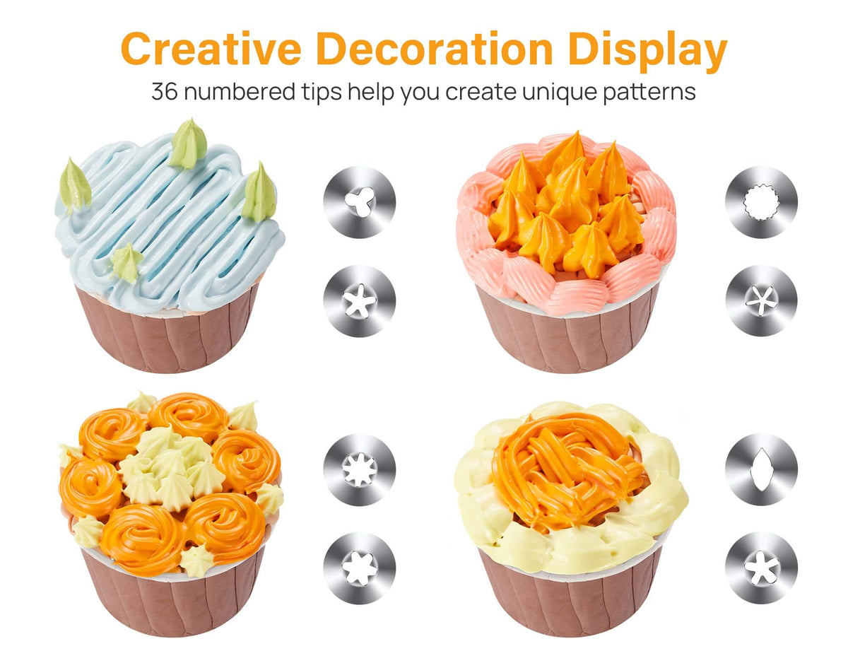 Kootek 42 Pieces Cake Decorating Kits Supplies with 36 Numbered Icing
