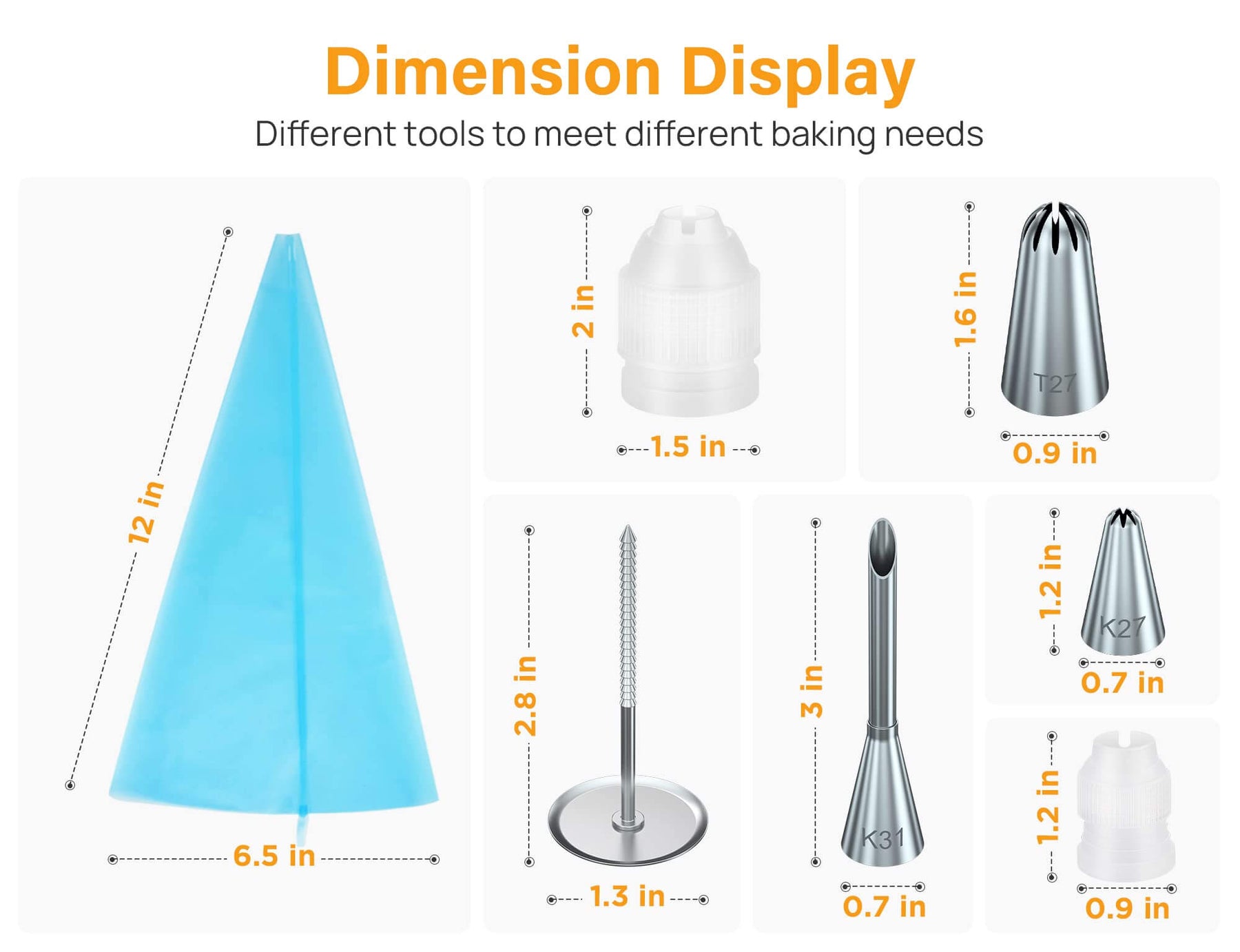 Kootek 54 in 1 Cake Decorating Supplies, 35 Piping Tips, 13 Icing Sets