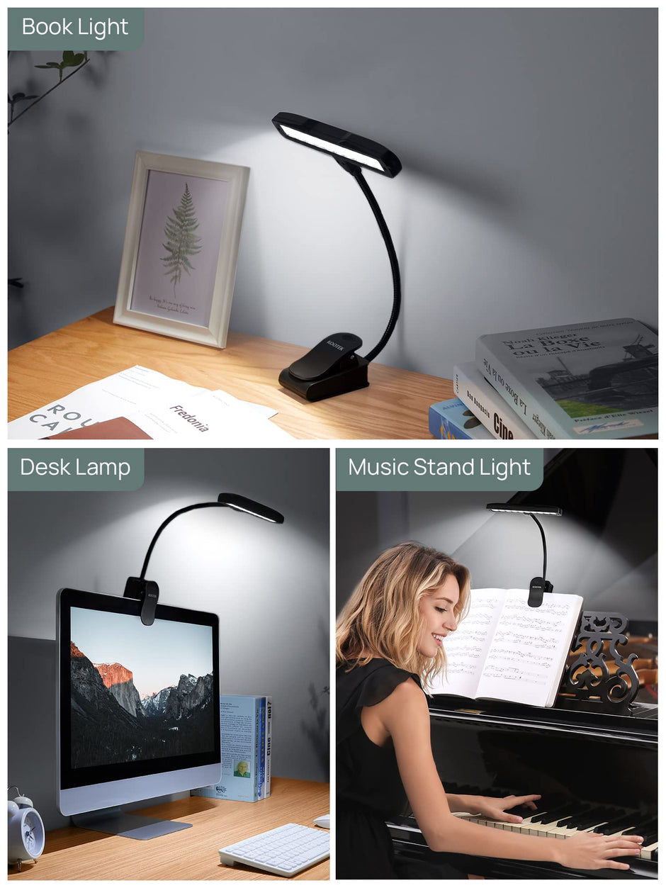 Kootek Music Stand Light, Clip On Piano Lights 10 LED Adjustable Neck